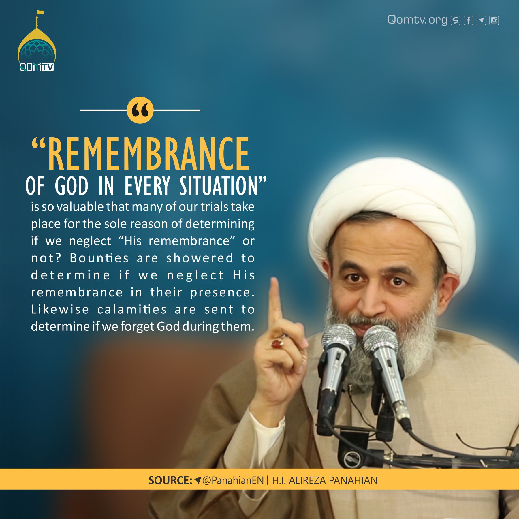 “Remembrance of God in every situation.... - QomTV